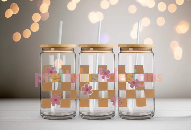 Orange & Pink Check | Pretty Lush Designs