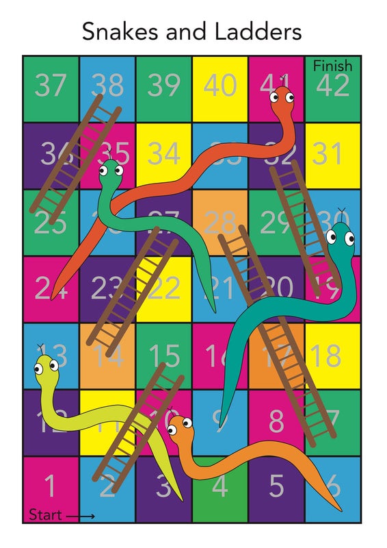 Snakes & Ladders - 8 Dice Roll | Pretty Lush Designs