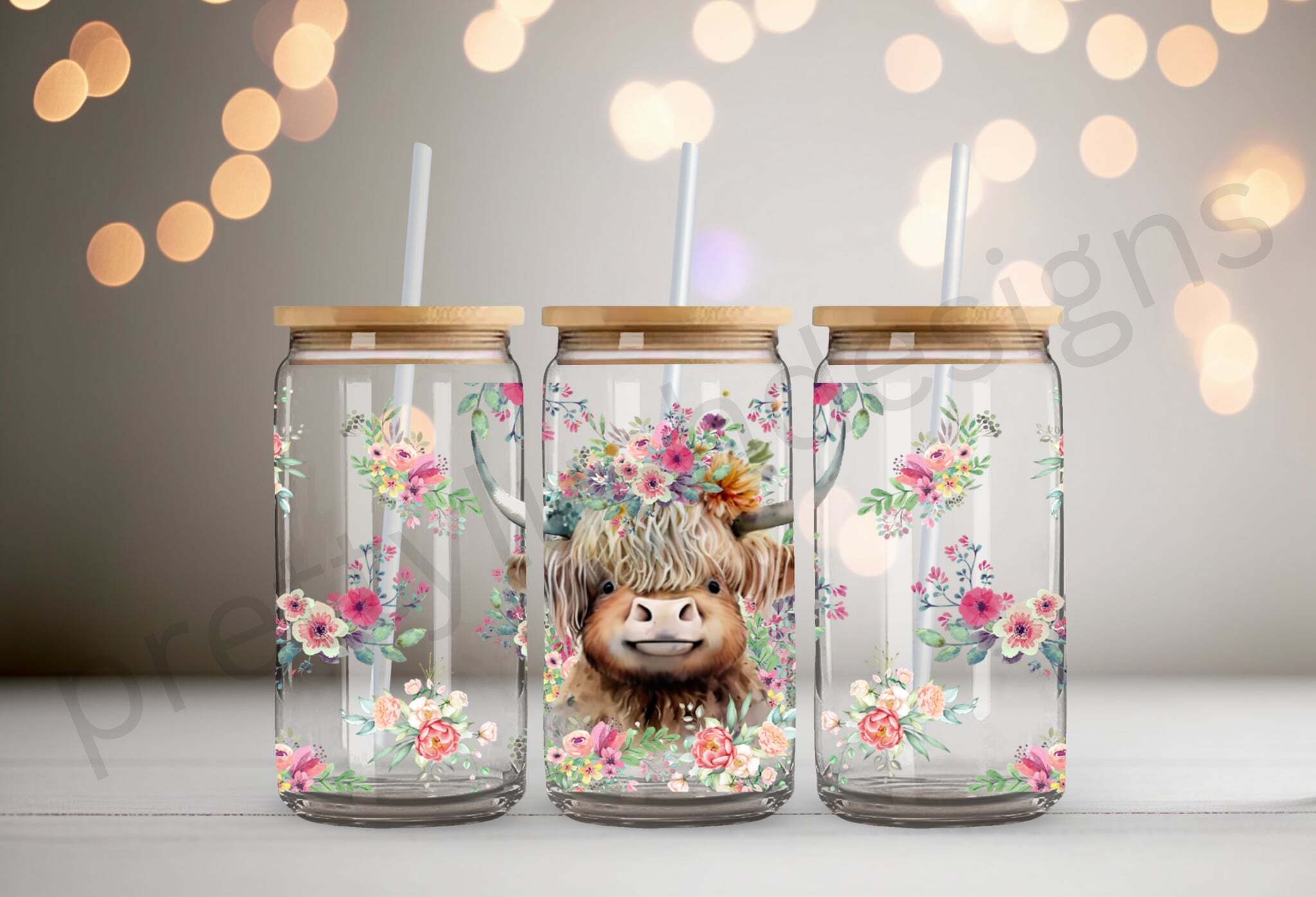 Highland Chubby Face - Single Sided | Pretty Lush Designs