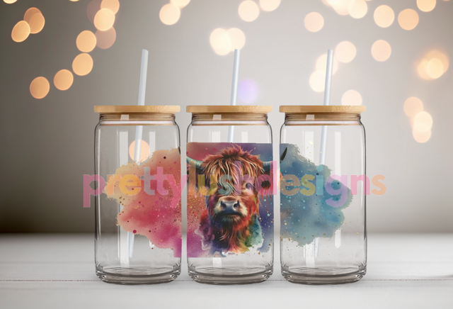 Highland Watercolour - Single Sided | Pretty Lush Designs